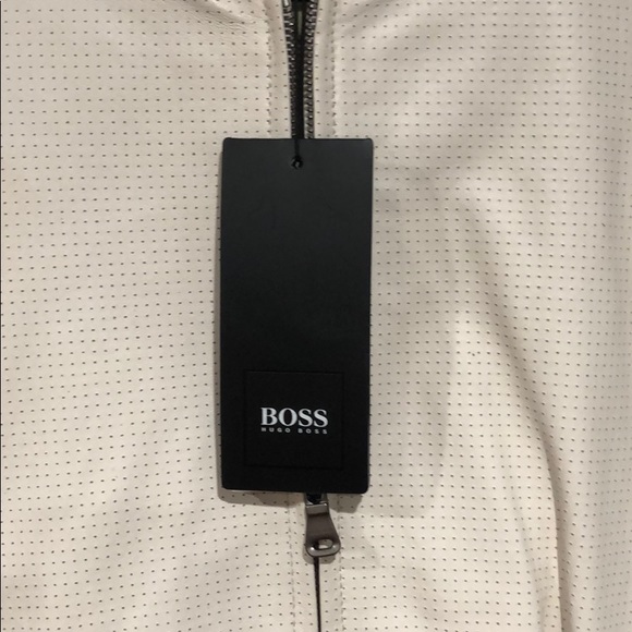 Hugo Boss | Jackets & Coats | Hugo Boss Mens White Leather Jacket With ...
